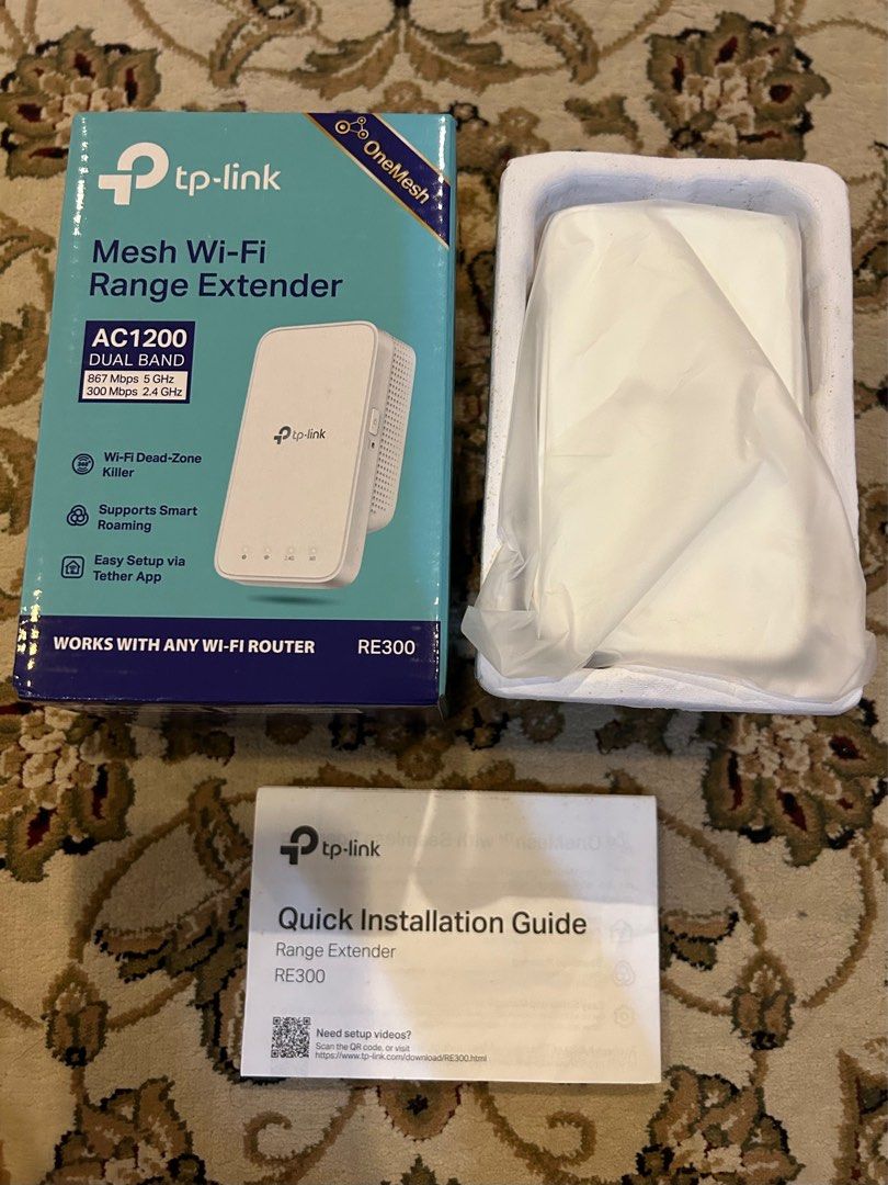 TP-Link Mesh WiFi Extender RE300 AC1200 Dual Band, Computers & Tech ...