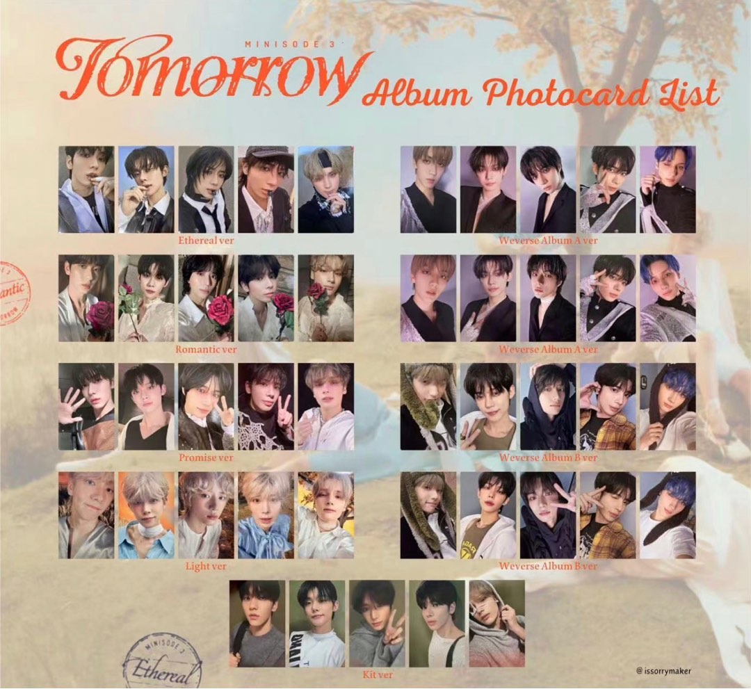 TXT MINISODE 3 LIGHT VER PROMISE VER ROMANTIC VER ETHEREAL VER WEVERSE ...