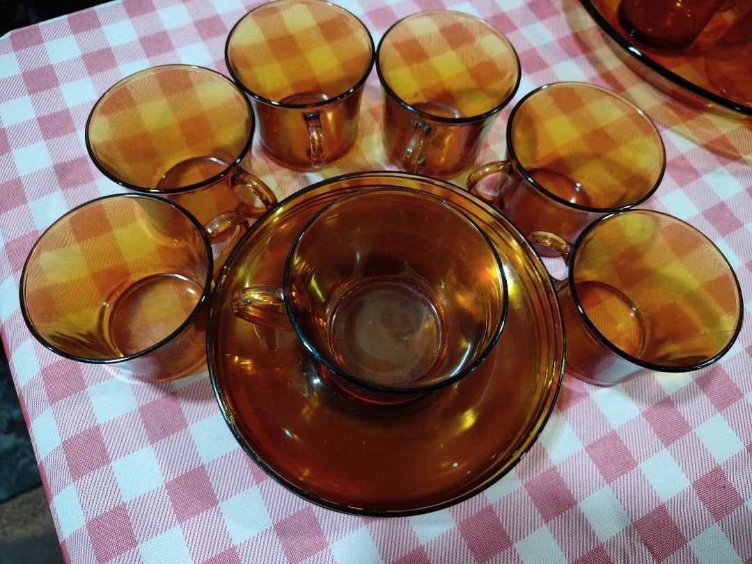 Vintage Brown Tea set, Furniture & Home Living, Kitchenware & Tableware ...