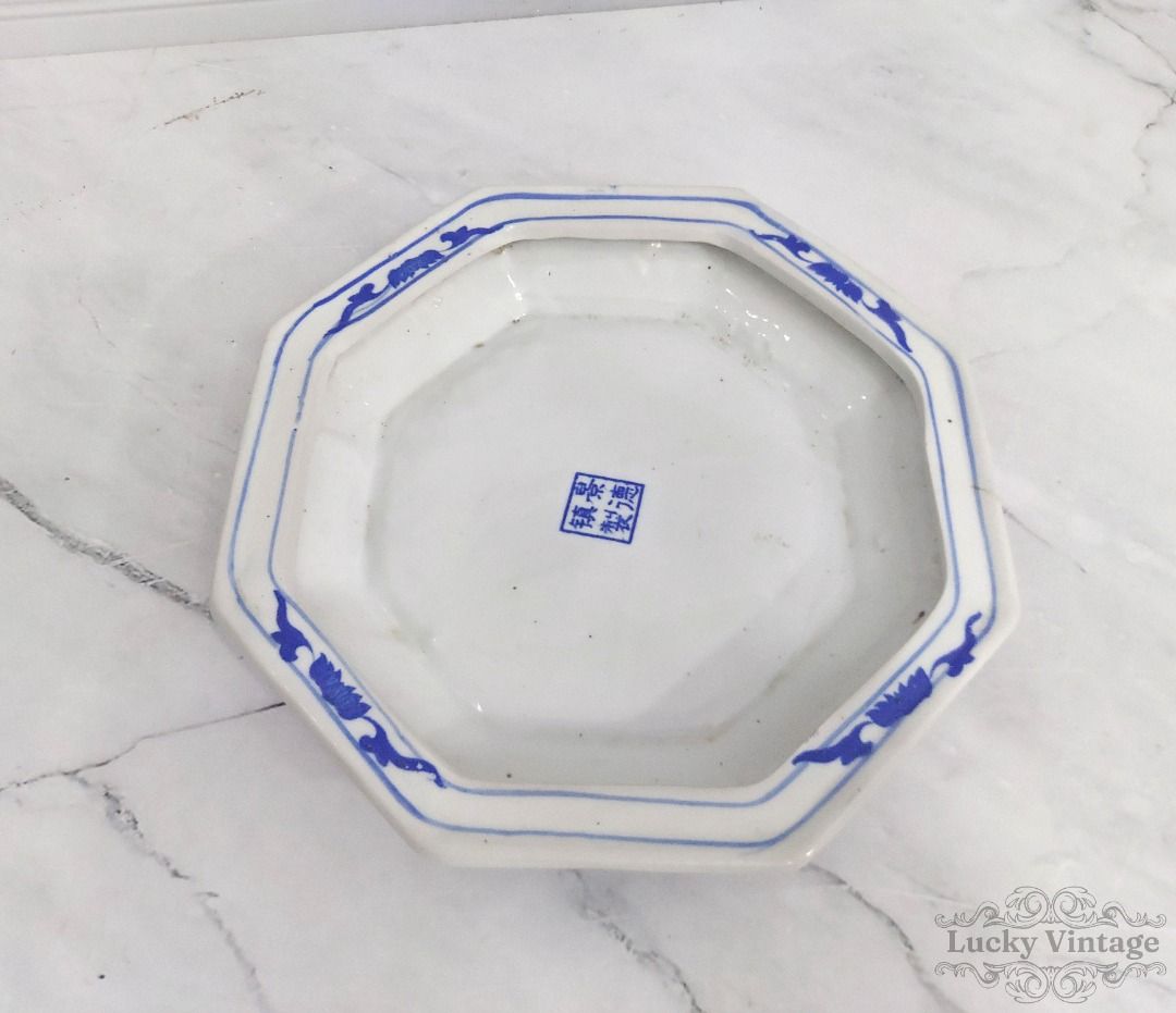 Vintage Lawas Pot Porselen Keramik Chinese Segi 8 Flower Asian Style ...