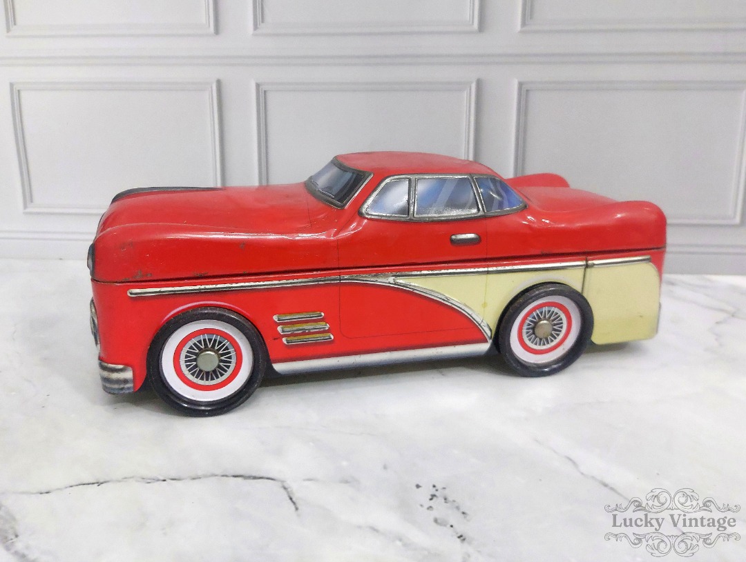 Vintage Lawas Tin Toys Box Old Car Classic Storage, Toys & Collectibles ...
