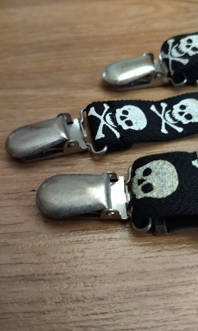Vintage suspenders skeleton punk not dead grunge skinhead oi, Men's ...