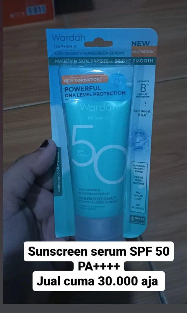Wardah Sunscreen serum SPF 50 PA+++, Kesehatan & Kecantikan, Kulit ...