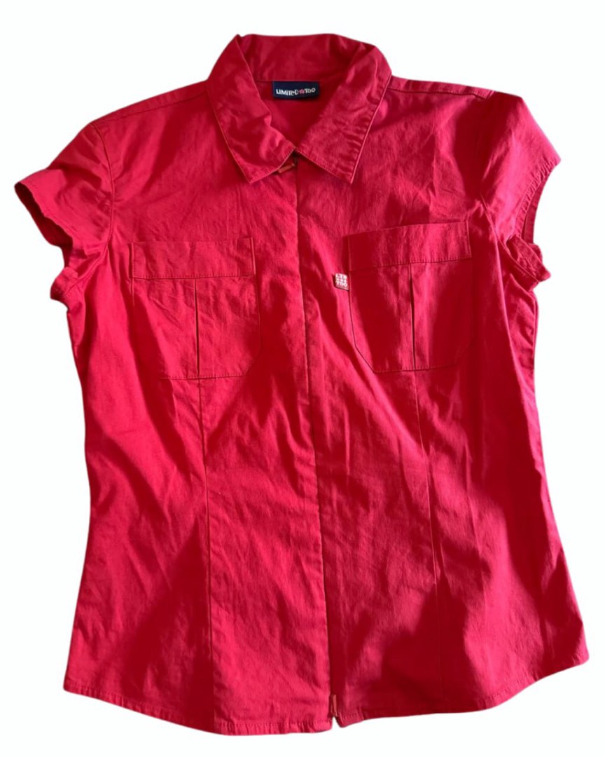 Y2K Acubi Red Top, Women's Fashion, Tops, Others Tops on Carousell