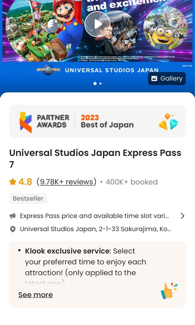 (10 MAY 2024) UNIVERSAL STUDIOS JAPAN USJ EXPRESS TICKET + ENTRANCE TICKET FOR TWO, Tickets ...