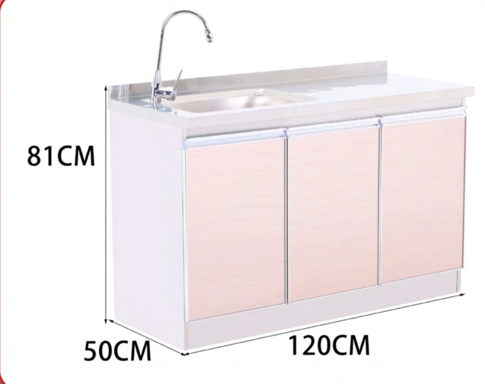 120 cm Stainless Steel Kitchen Cabinet / Kabinet Dapur Stainless Steel ...