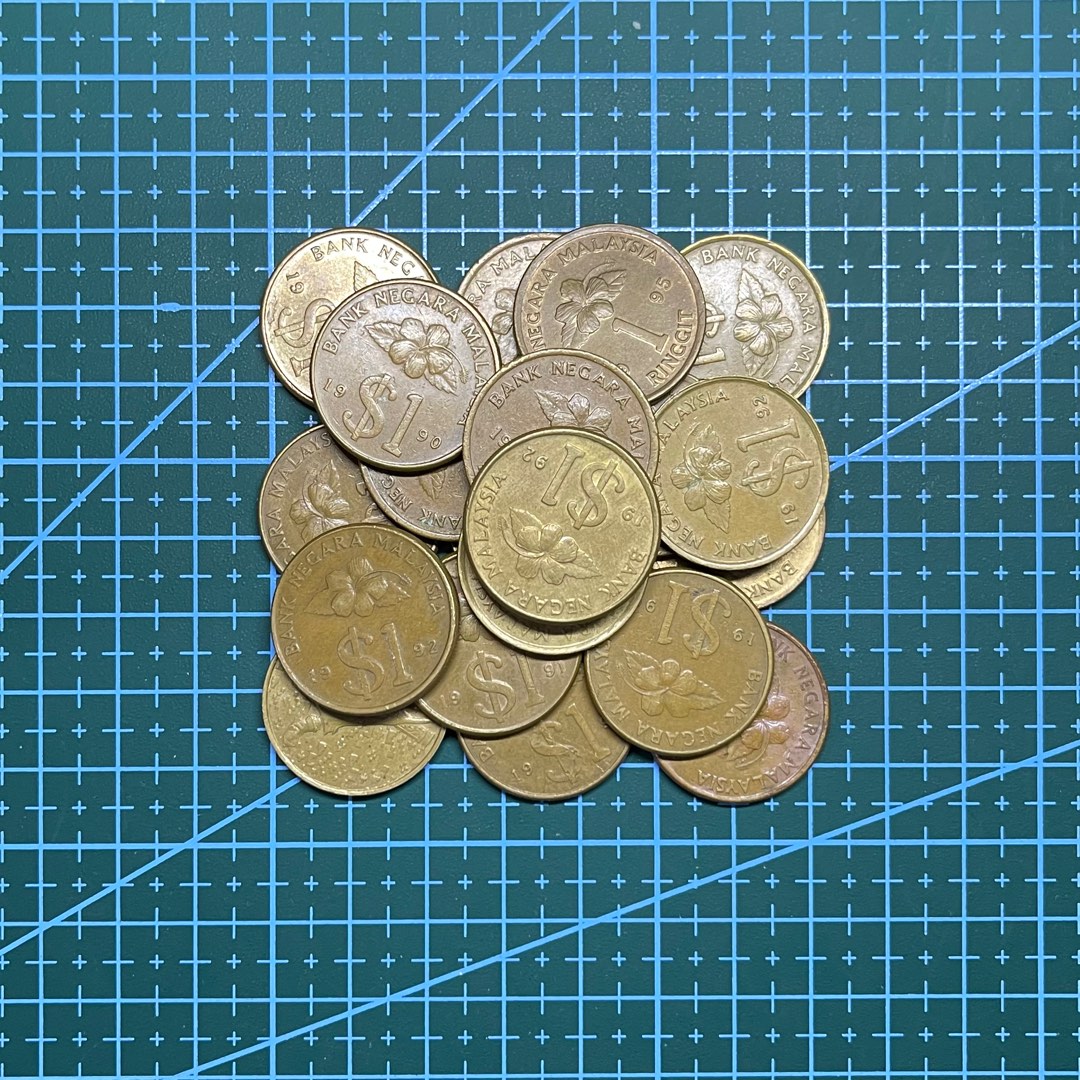 (20 pcs) RM1 Satu Ringgit Duit Syiling Malaysia Copper-Nickel /Kupro ...