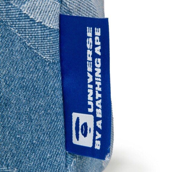 Aape BY *A BATHING APE® Moon Face Embroidered Camo Crossbody Bag Denim ...