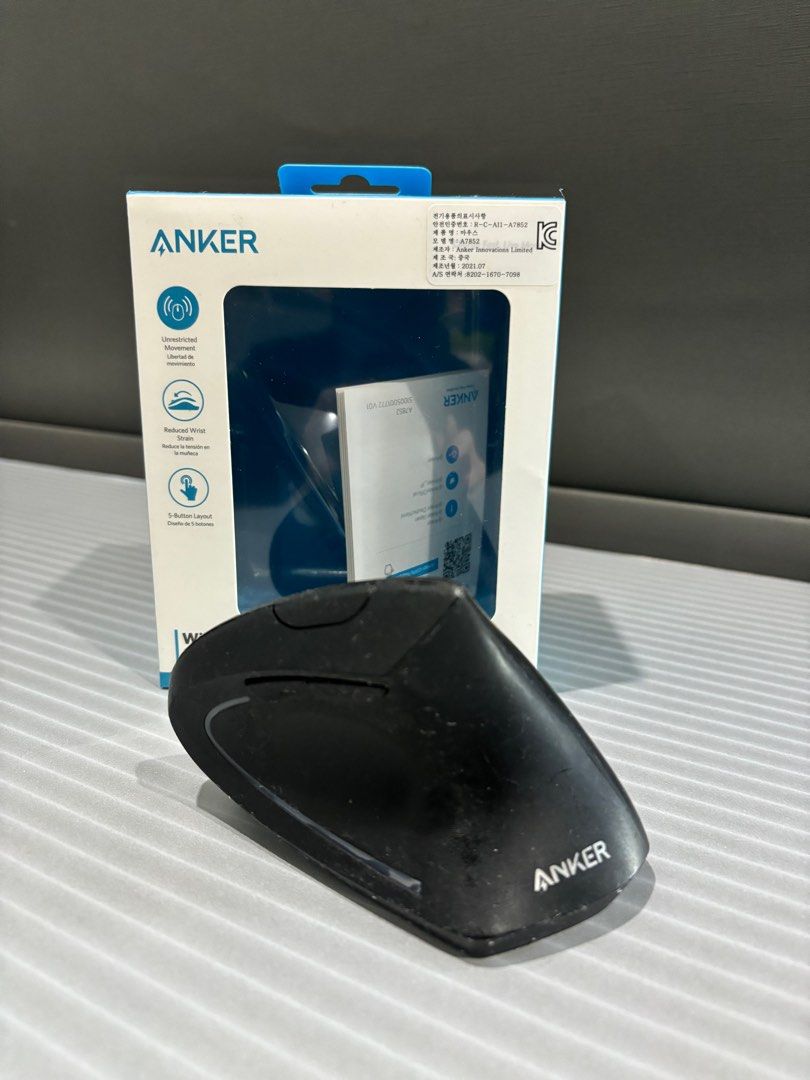Anker ergonomic wireless mouse, Computers & Tech, Parts & Accessories ...