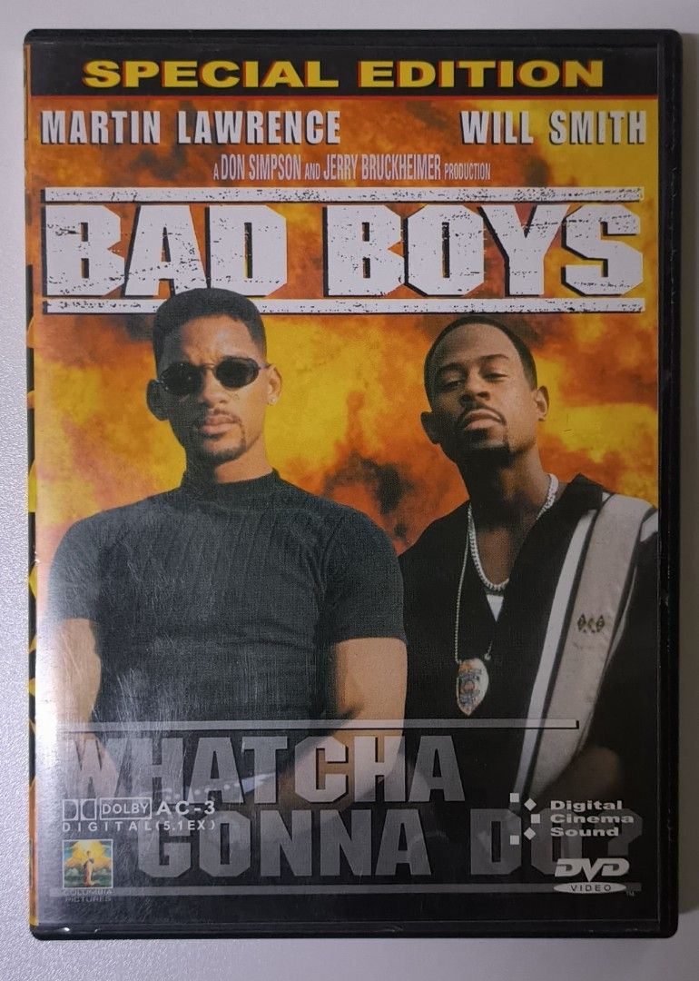 BAD BOYS Starring Will Smith & Martin Lawrence (DVD), Hobbies & Toys, Music & Media, CDs & DVDs ...