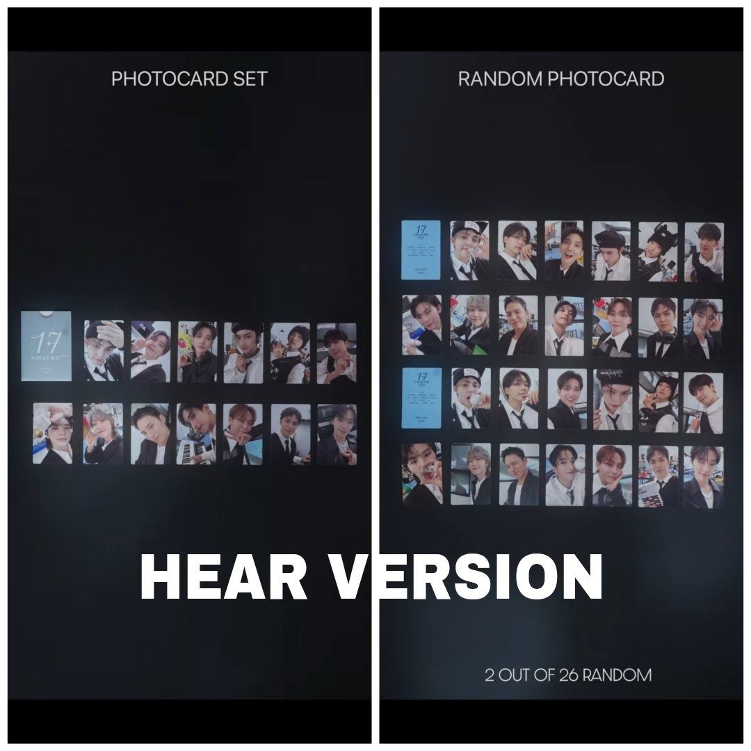 [BATCH 2 - no pairing] Seventeen Best Album: 17 is Right Here Member Sets: Here and Hear ...