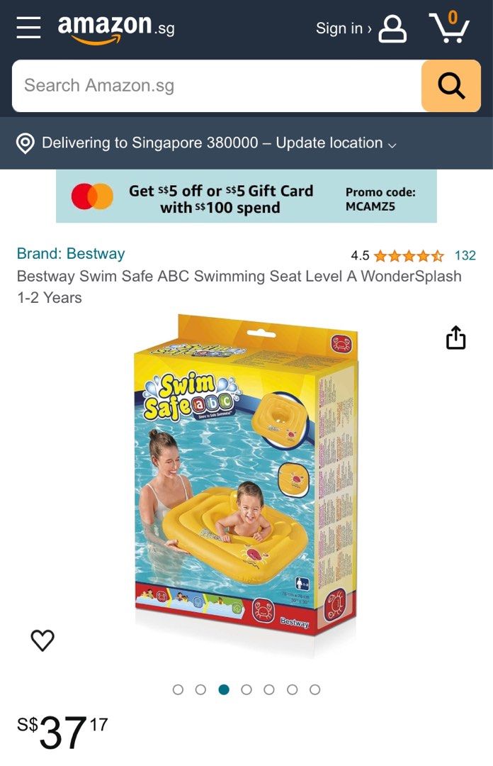 Bestway Swim Safe ABC float - Step A (1-2 years old), Babies & Kids ...