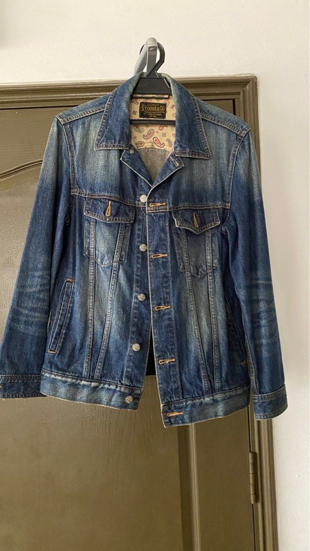 Biker Retro Denim Jacket Classic Fit, Men's Fashion, Coats, Jackets and ...
