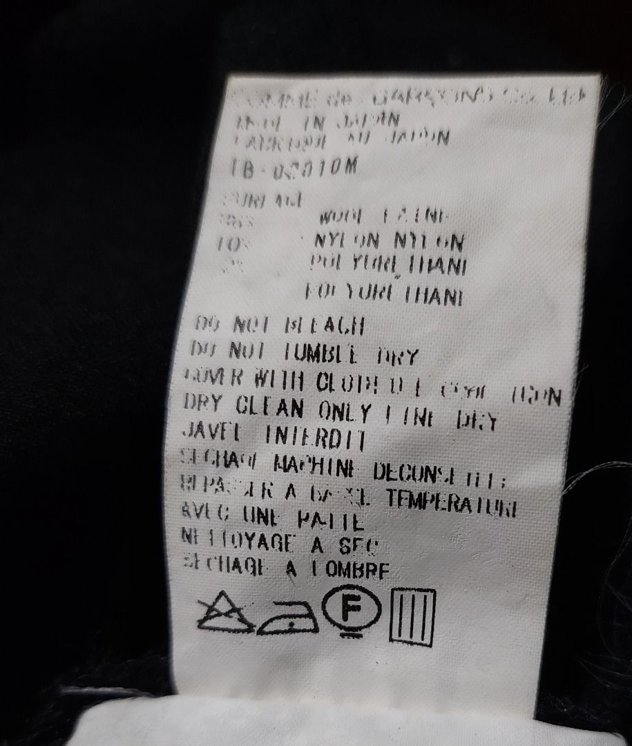 black CDG top, Women's Fashion, Tops, Blouses on Carousell