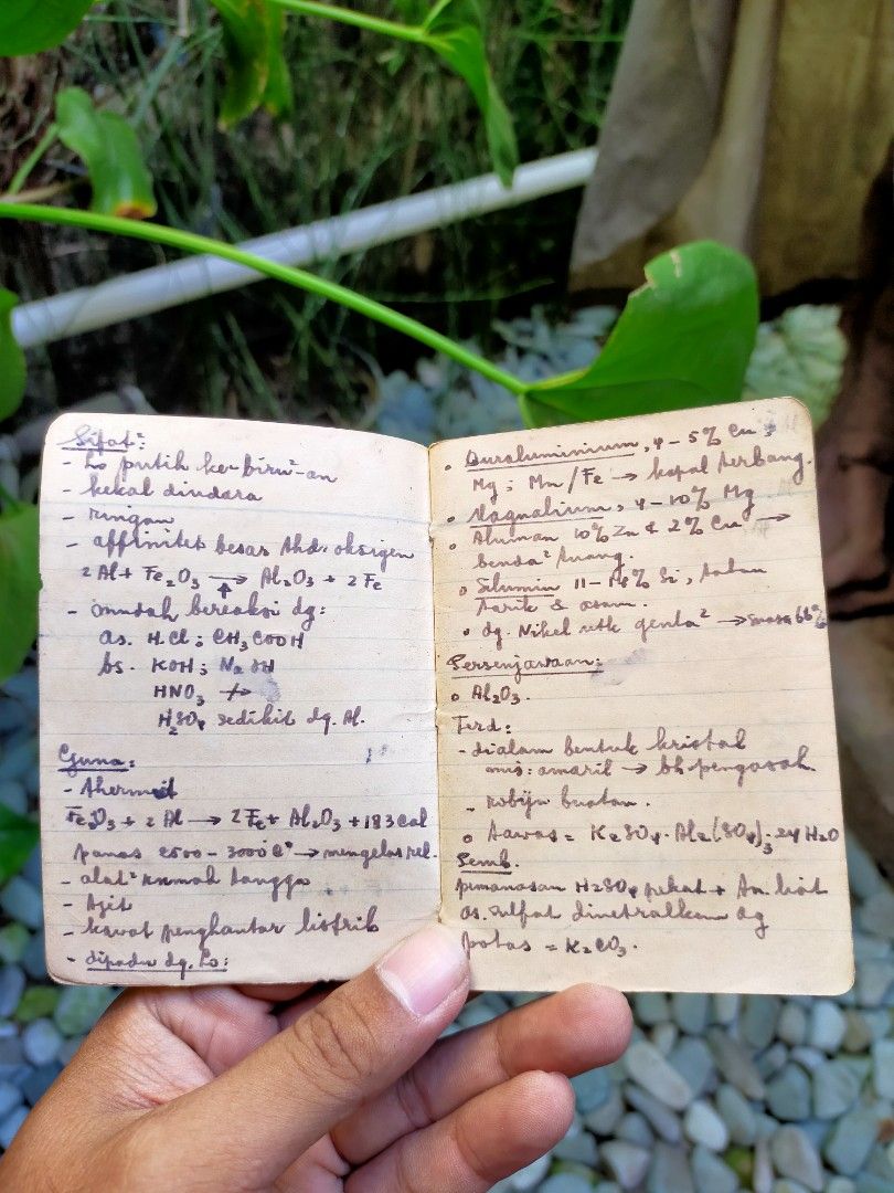 Buku Notes Antik Berisi Catatan Rumus Kimia thn 1960, Antik, Pajangan ...