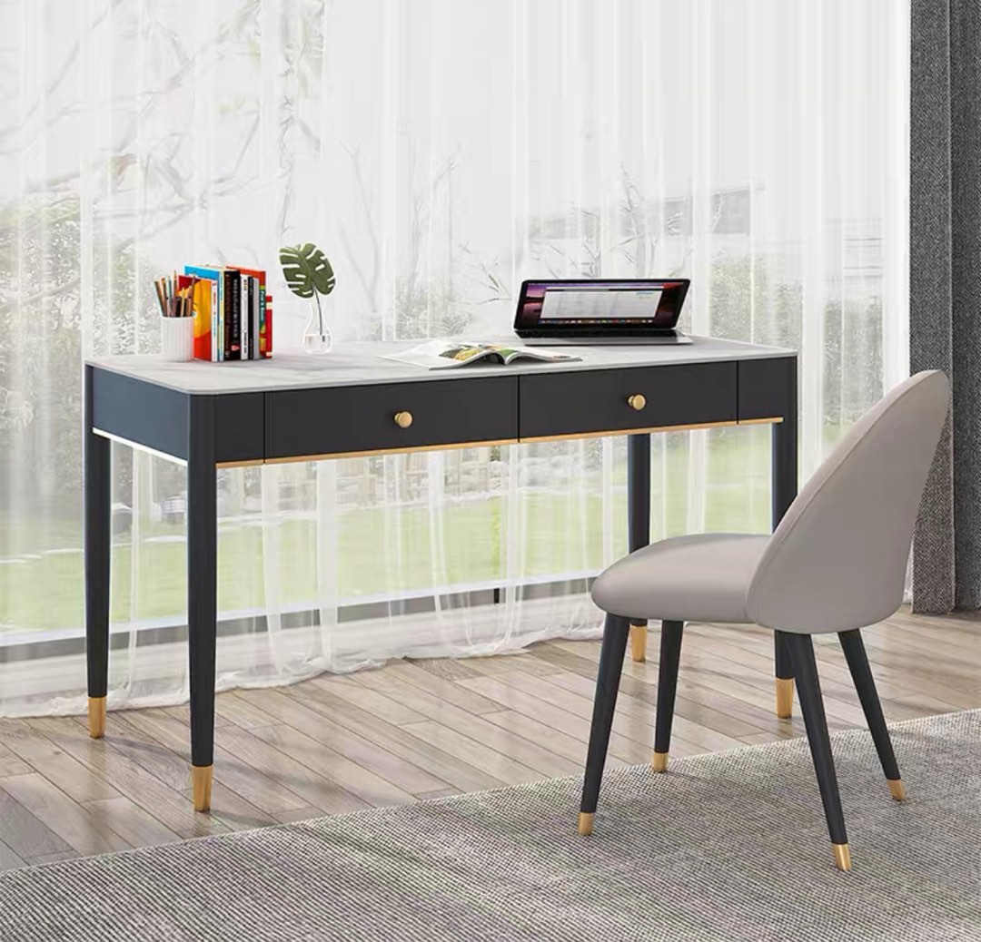 DHOUBY Victorian Sintered Stone Study Table, Furniture & Home Living ...