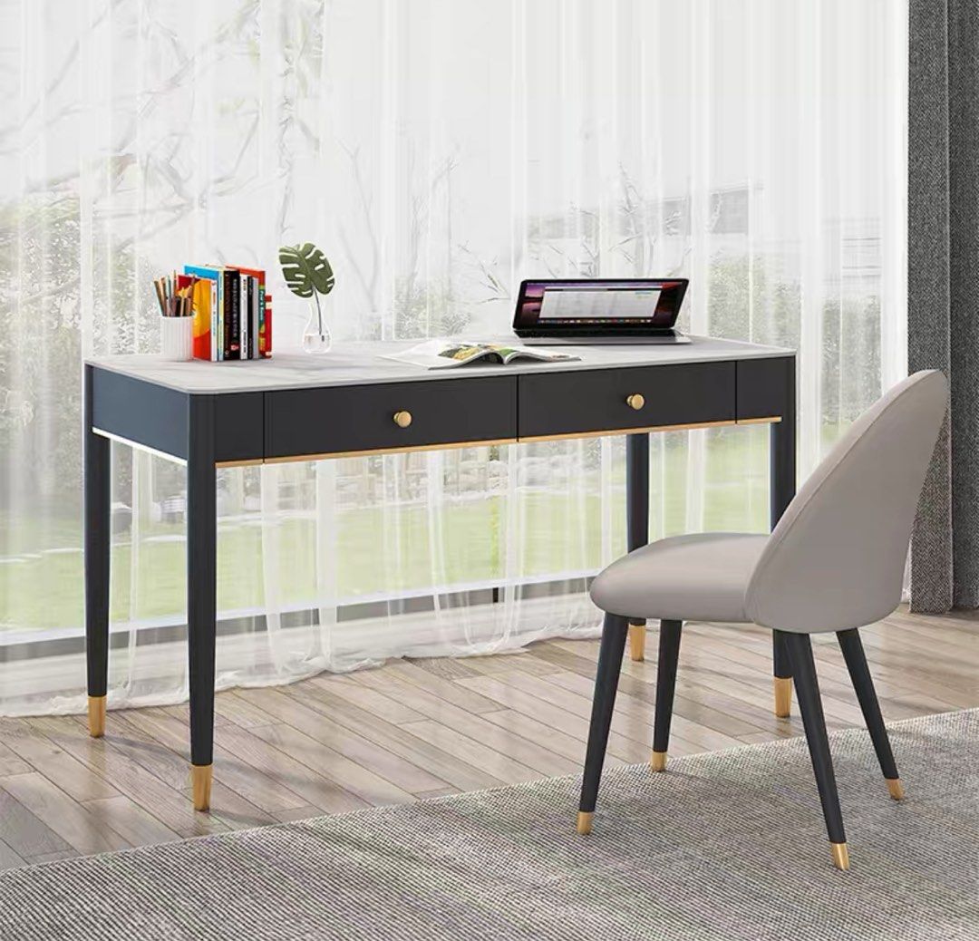 DHOUBY Victorian Sintered Stone Study Table, Furniture & Home Living ...