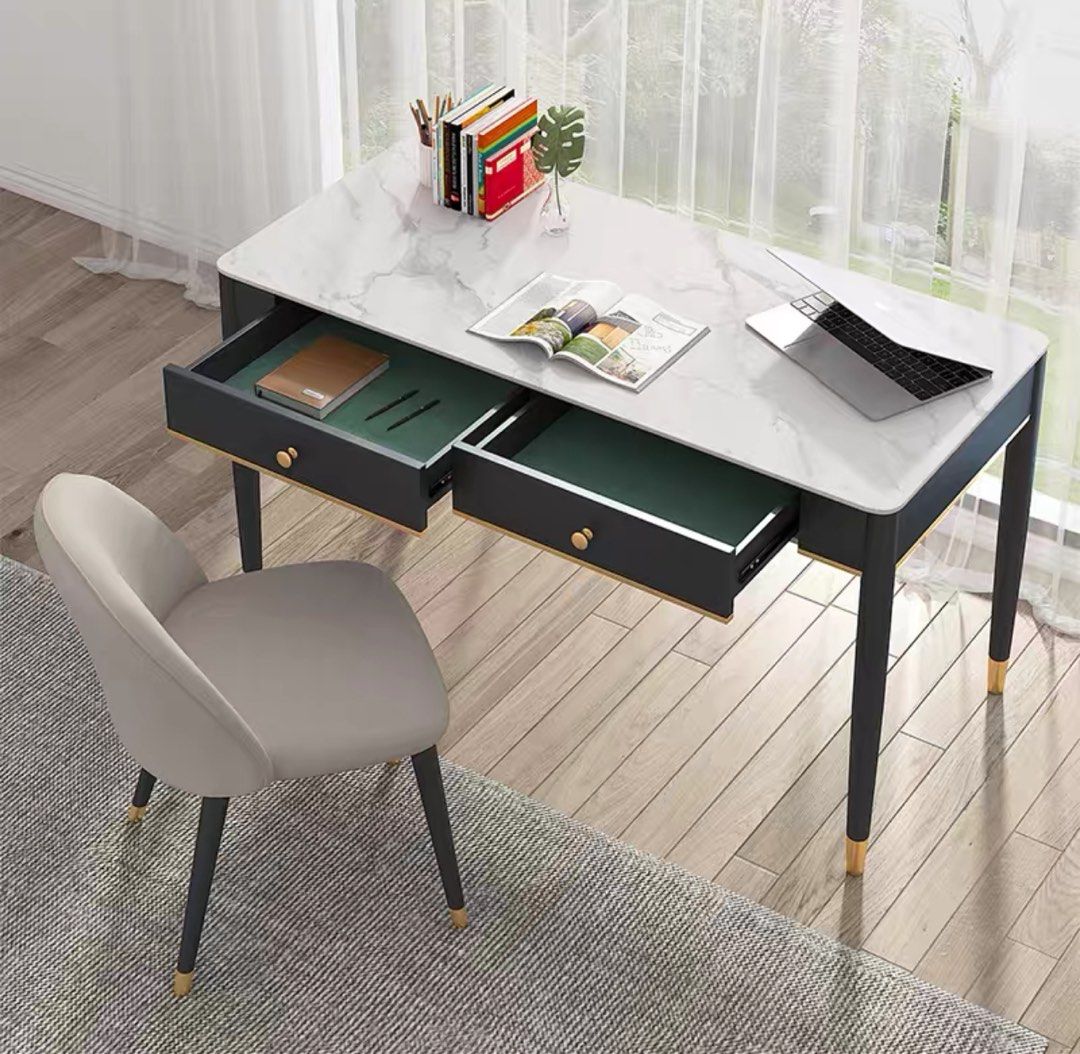 DHOUBY Victorian Sintered Stone Study Table, Furniture & Home Living ...