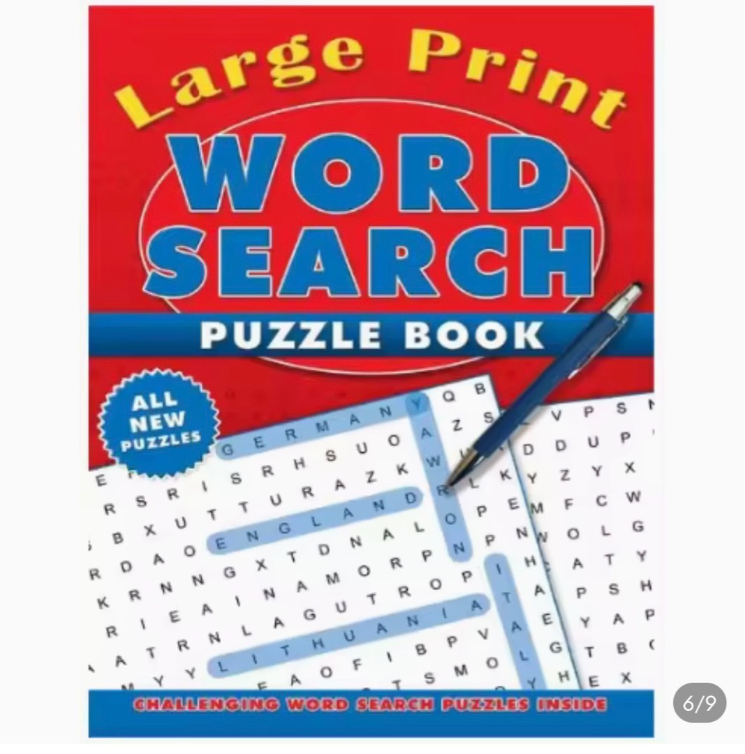 Large print Word search puzzle book, Hobbies & Toys, Toys & Games on ...