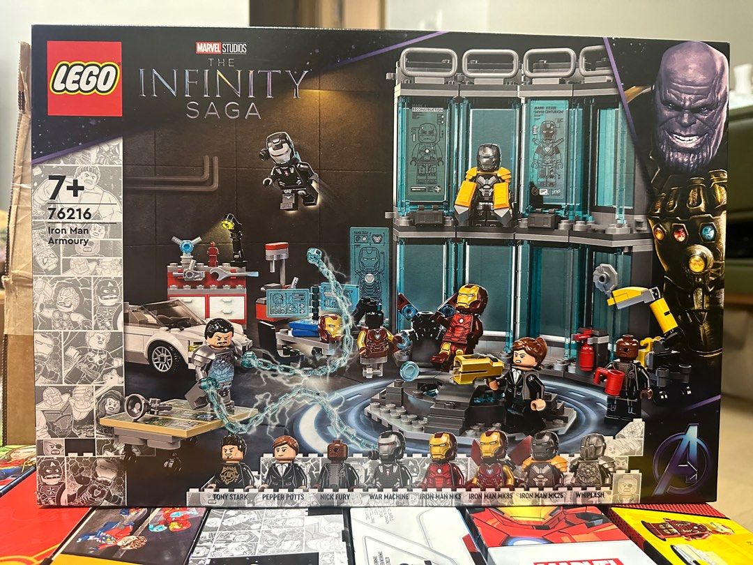 Lego 76216 Iron Man Armoury, 興趣及遊戲, 玩具 & 遊戲類 - Carousell