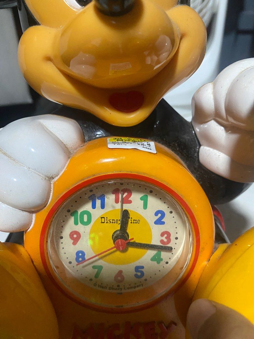 Mickey Mouse clock, Furniture & Home Living, Home Decor, Clocks on Carousell