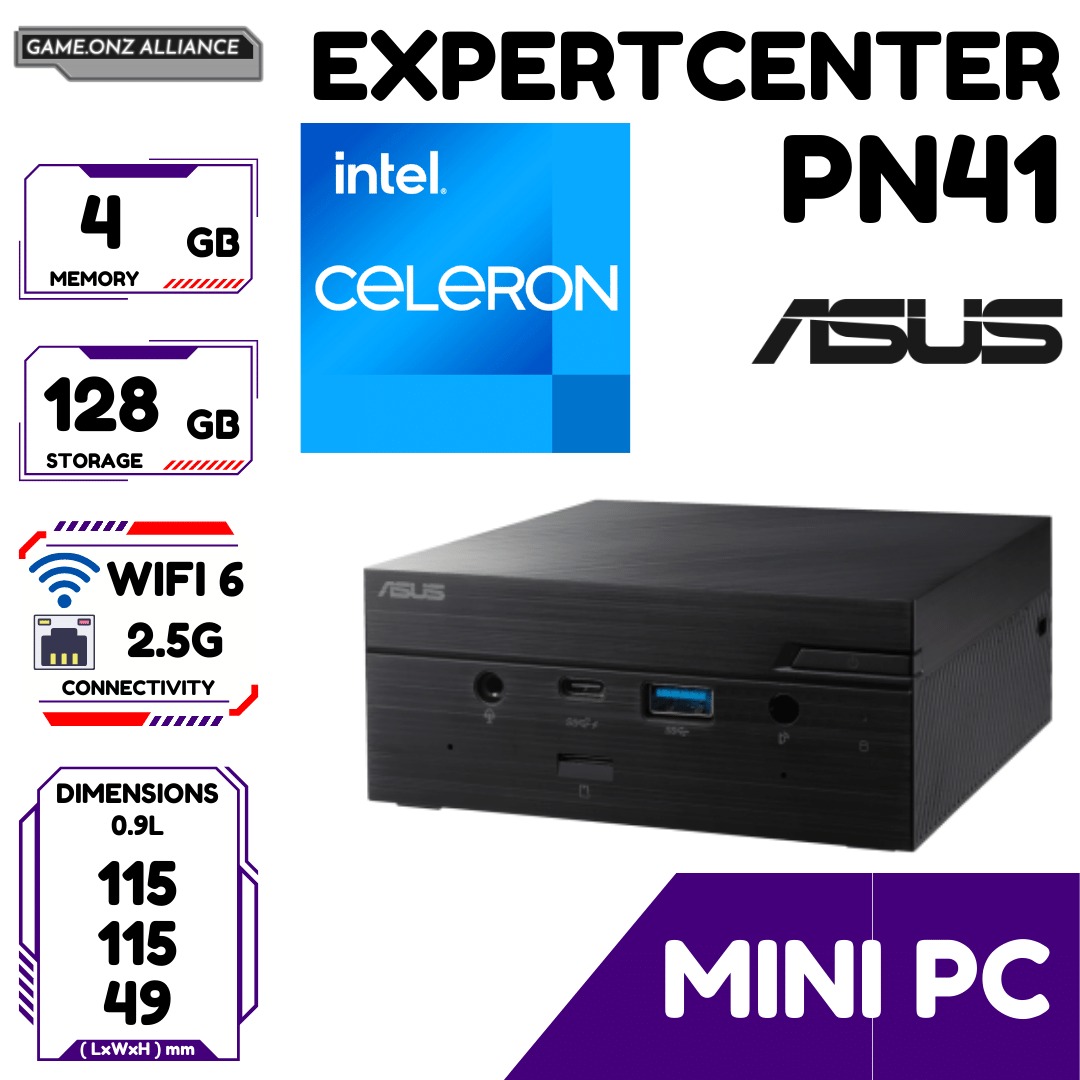 MINI PC | ASUS EXPERTCENTER PN41 | INTEL CELERON QUAD CORE 4GB 128GB ...