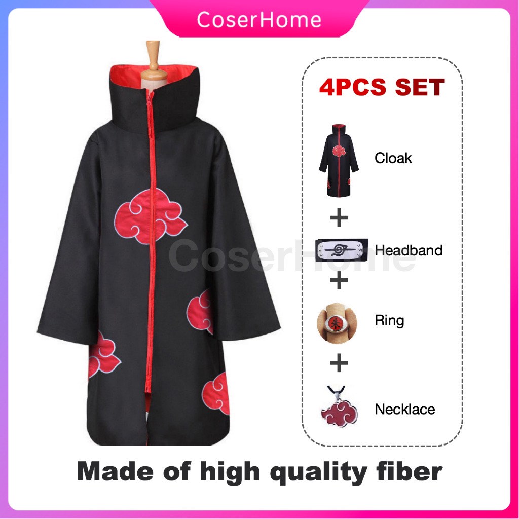 Naruto costume set (Akatsuki), Women's Fashion, Coats, Jackets and ...