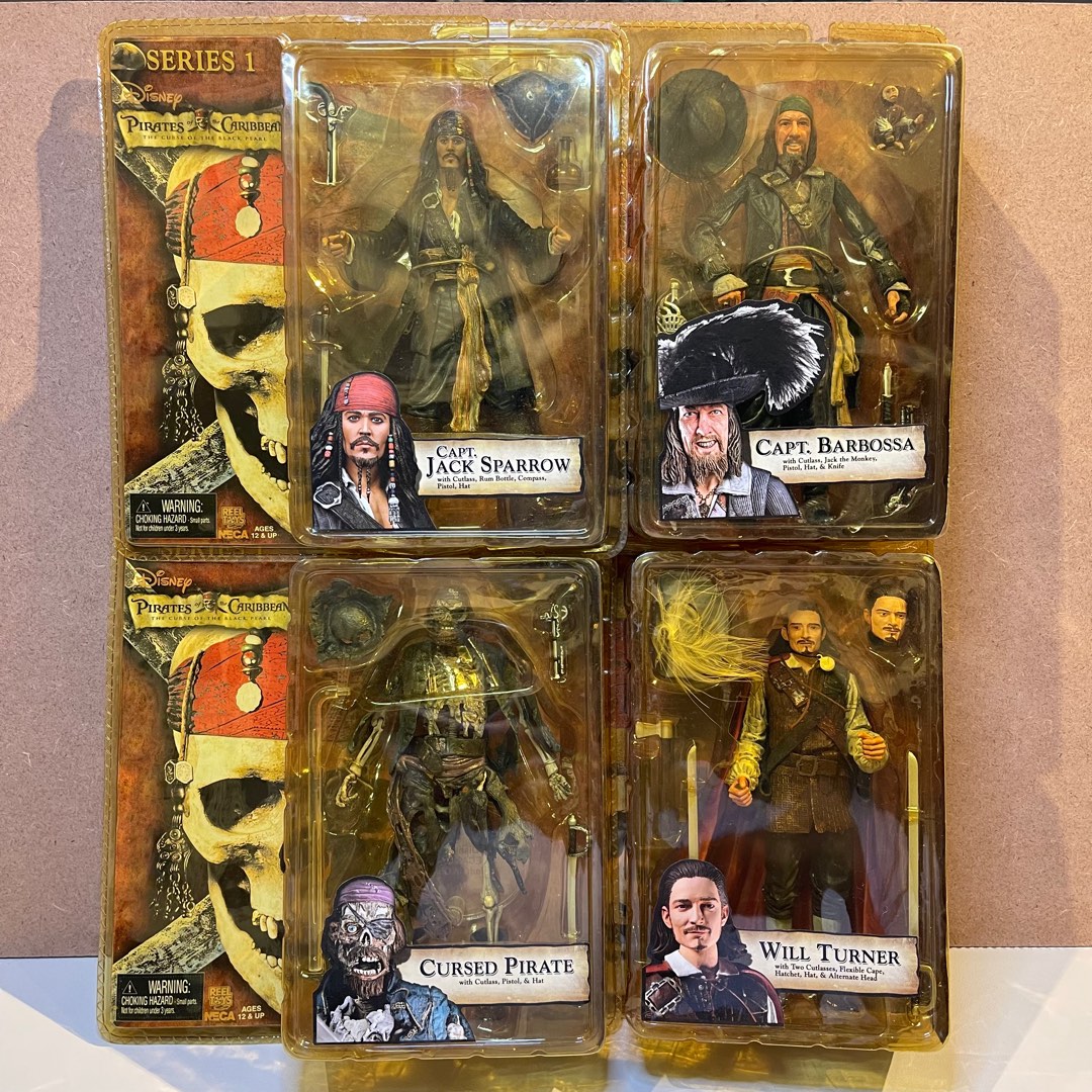 Neca - Pirates Of The Caribbean Series 1 (Set of 4), Hobbies & Toys ...
