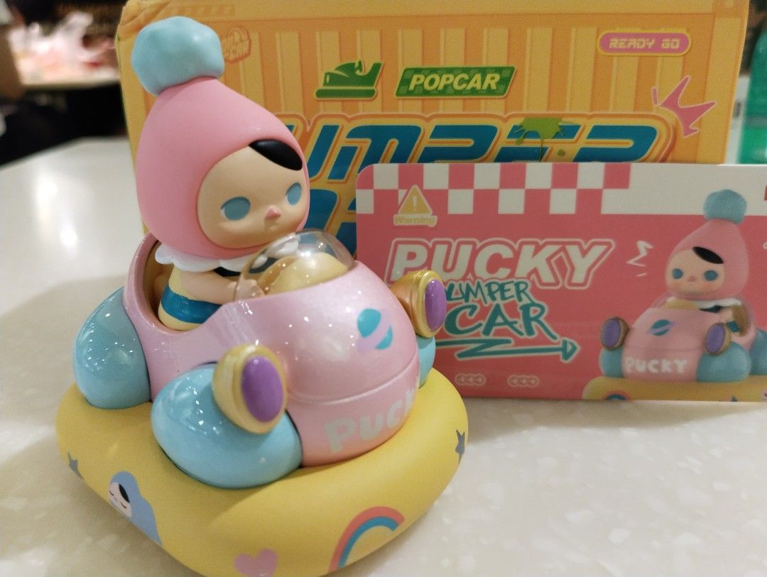 Popmart Bumper car Skullpanda Labubu Pucky Popcar arttoys, Hobbies ...