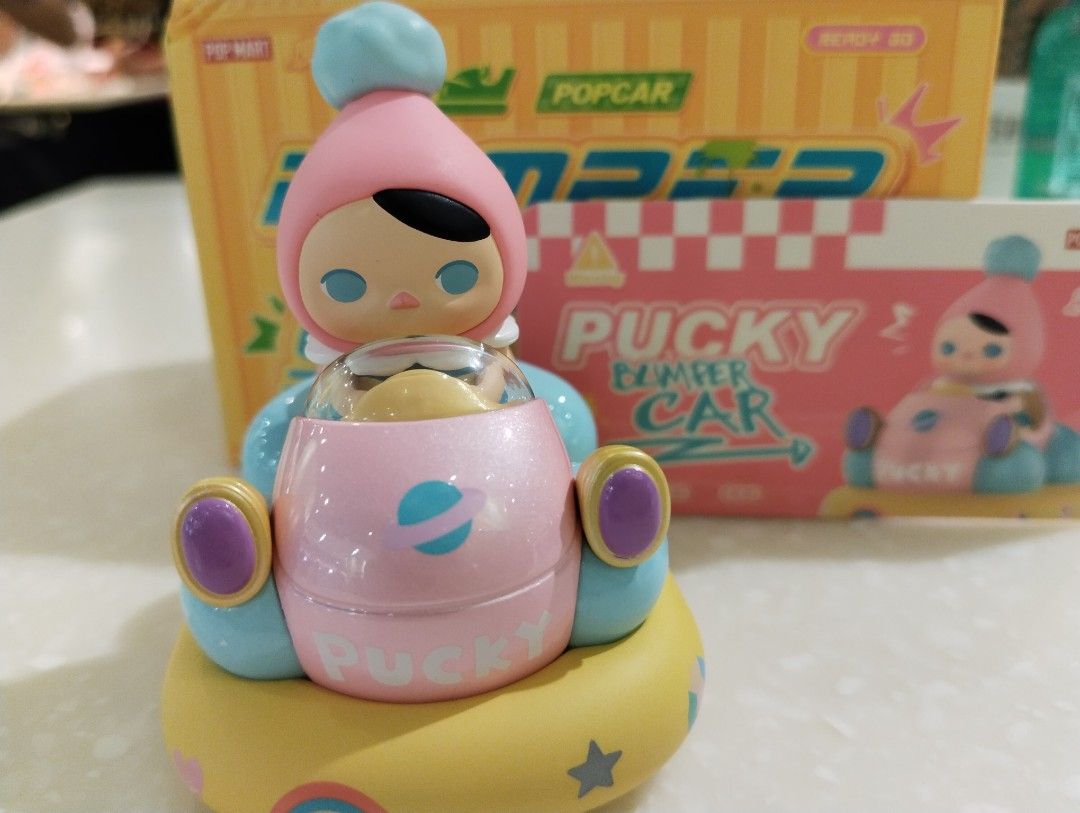Popmart Bumper car Skullpanda Labubu Pucky Popcar arttoys, Hobbies ...