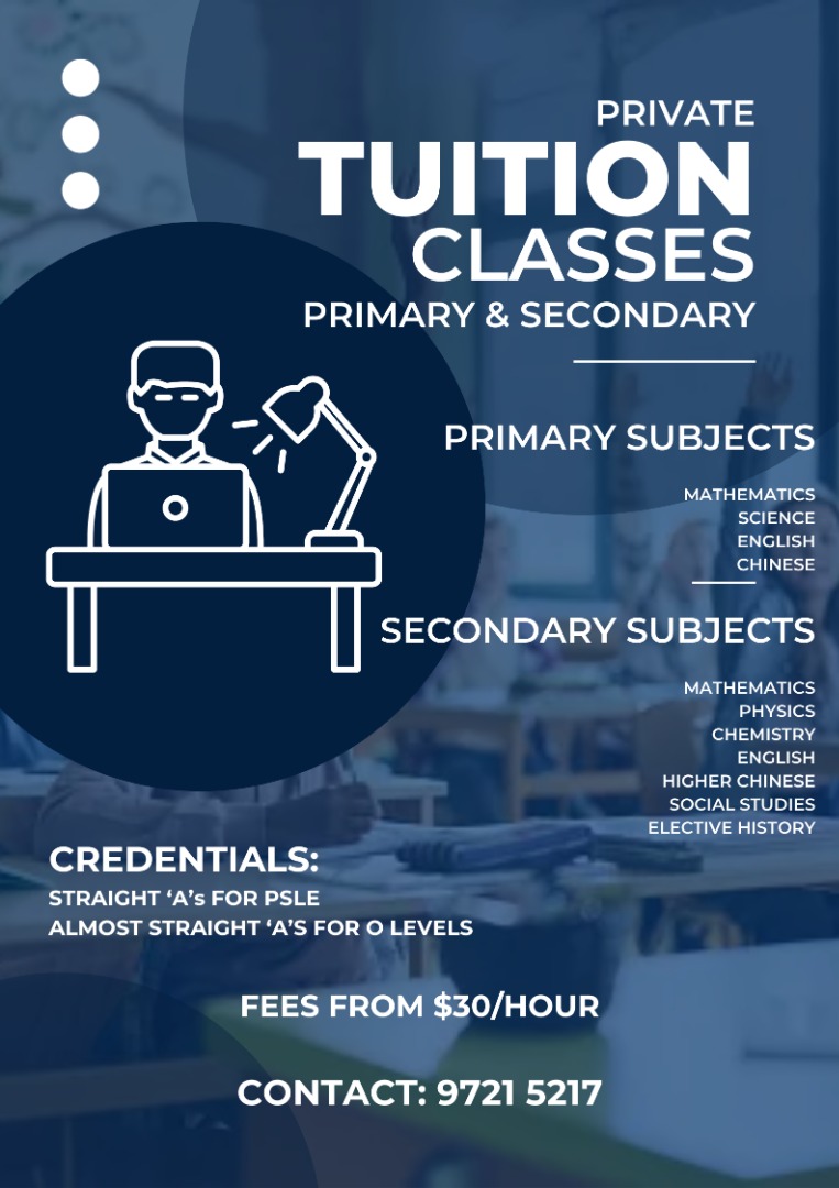 Private Tuition Classes for Primary and Secondary Students, Learning ...