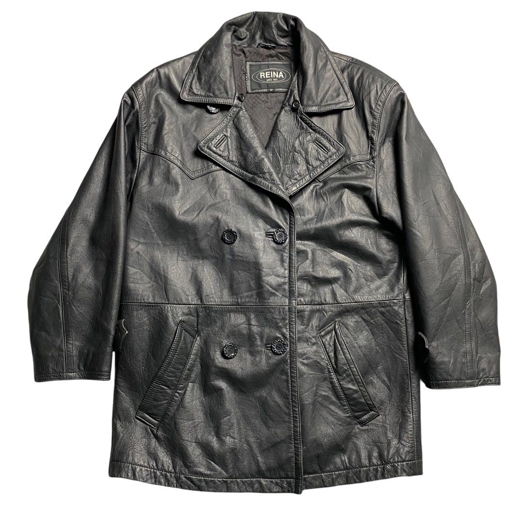 Reina vintage 1973 cowskin leather double collar jacket, Women's ...
