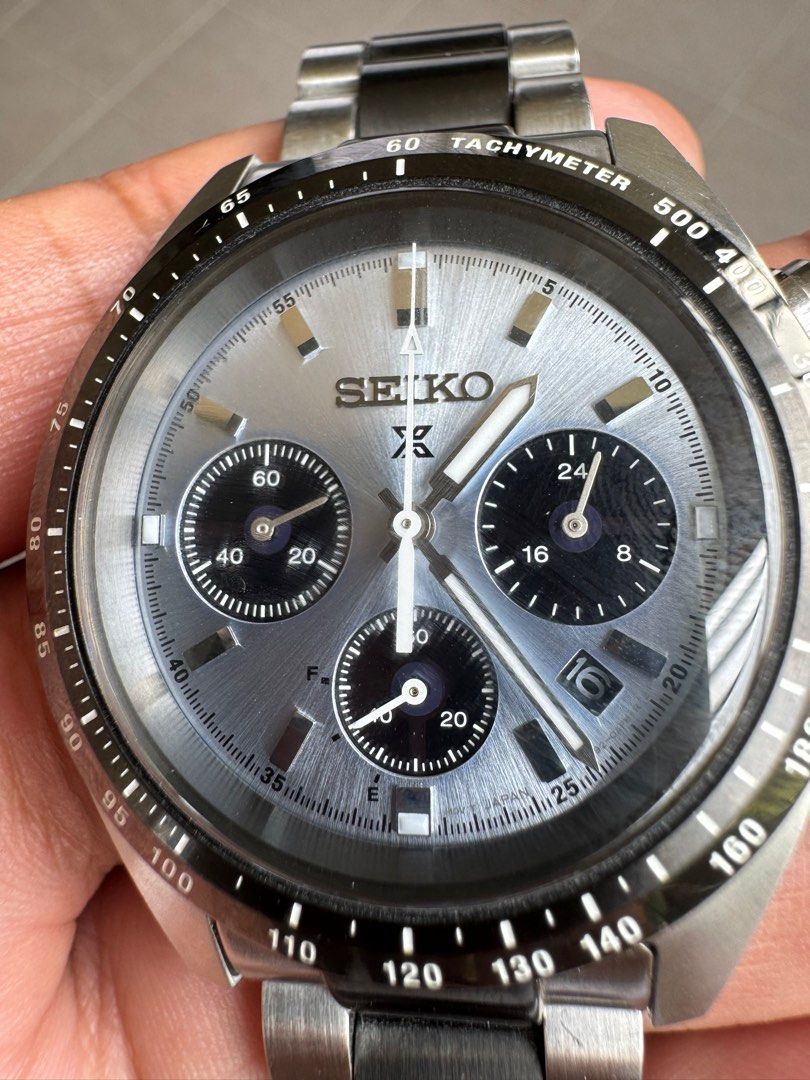 Seiko Prospex Speed Timer Solar Chronograph Panda Blue Dial SSC909P1 ...