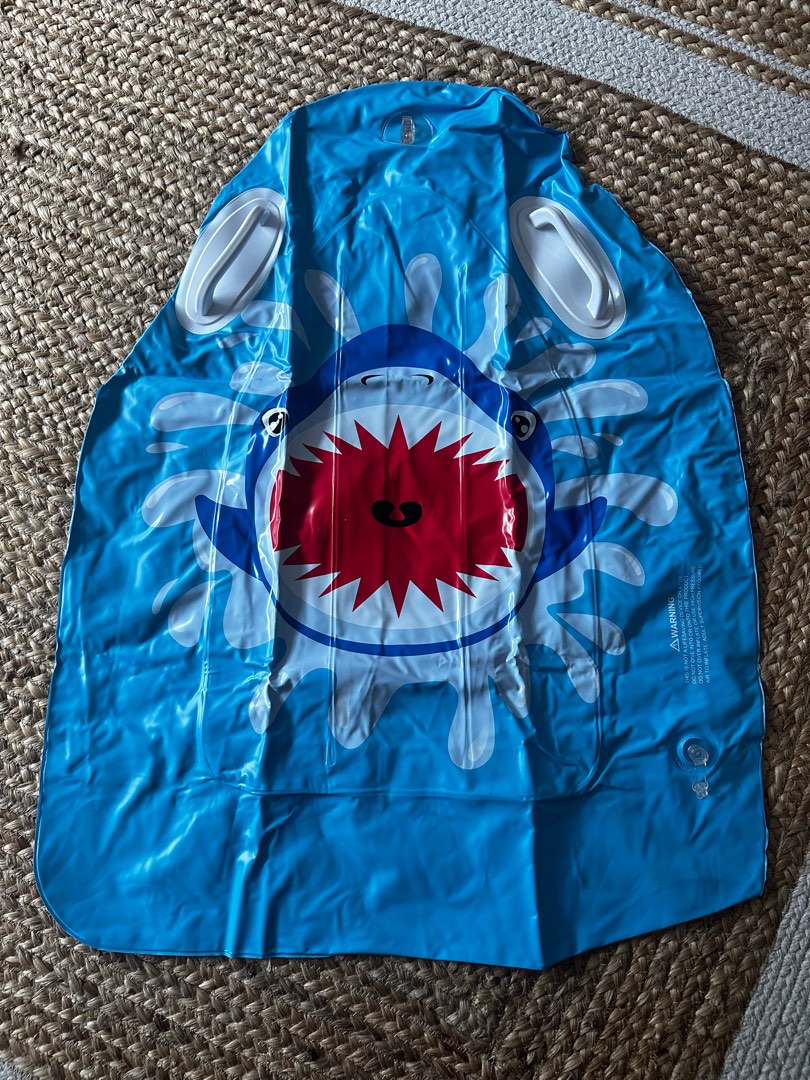 Shark pool float toy with handles bodyboard inflatable, Hobbies & Toys ...