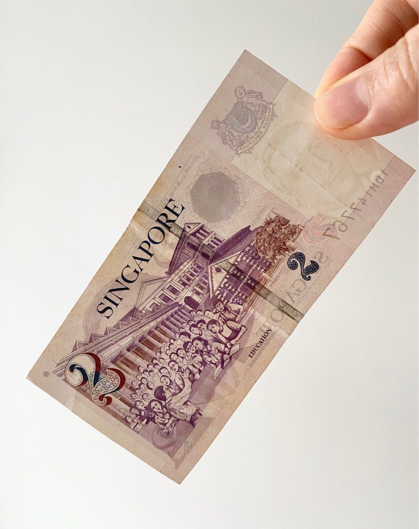 Singapore Collectible Currency - Yusof Ishak $2 Purple Paper Note with ...