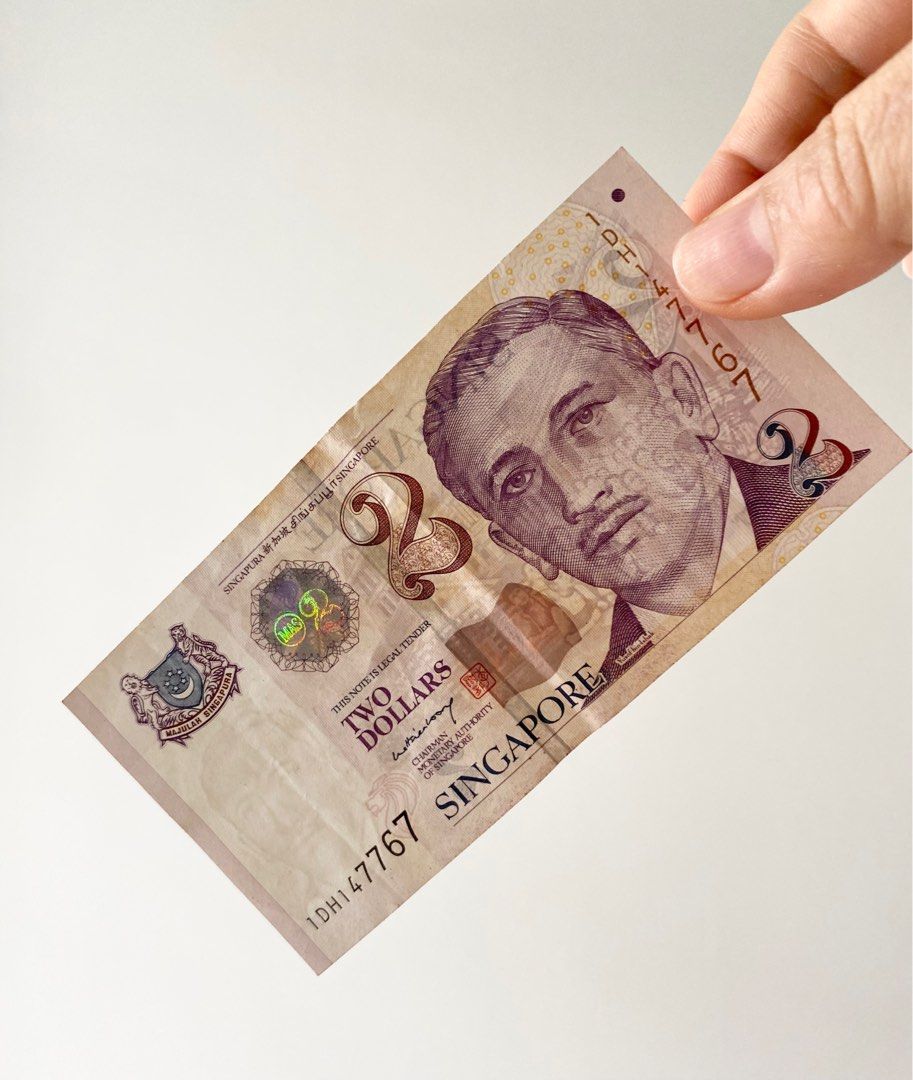 Singapore Collectible Currency - Yusof Ishak $2 Purple Paper Note with ...