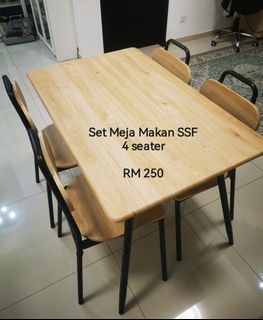 Dining table 4 seater - Solid Wood, Furniture & Home Living, Furniture ...