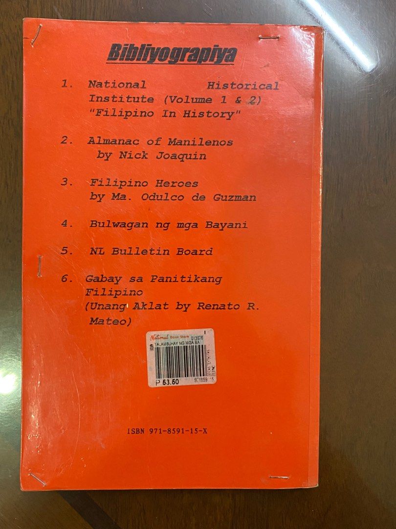 TALAMBUHAY NG MGA BAYANI AT NATATANGING PILIPINO - Philippines Vintage ...