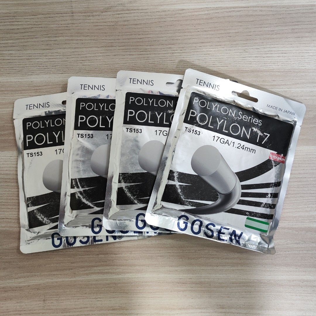 Tennis string Gosen Polylon, Sports Equipment, Sports & Games, Racket & Ball Sports on Carousell