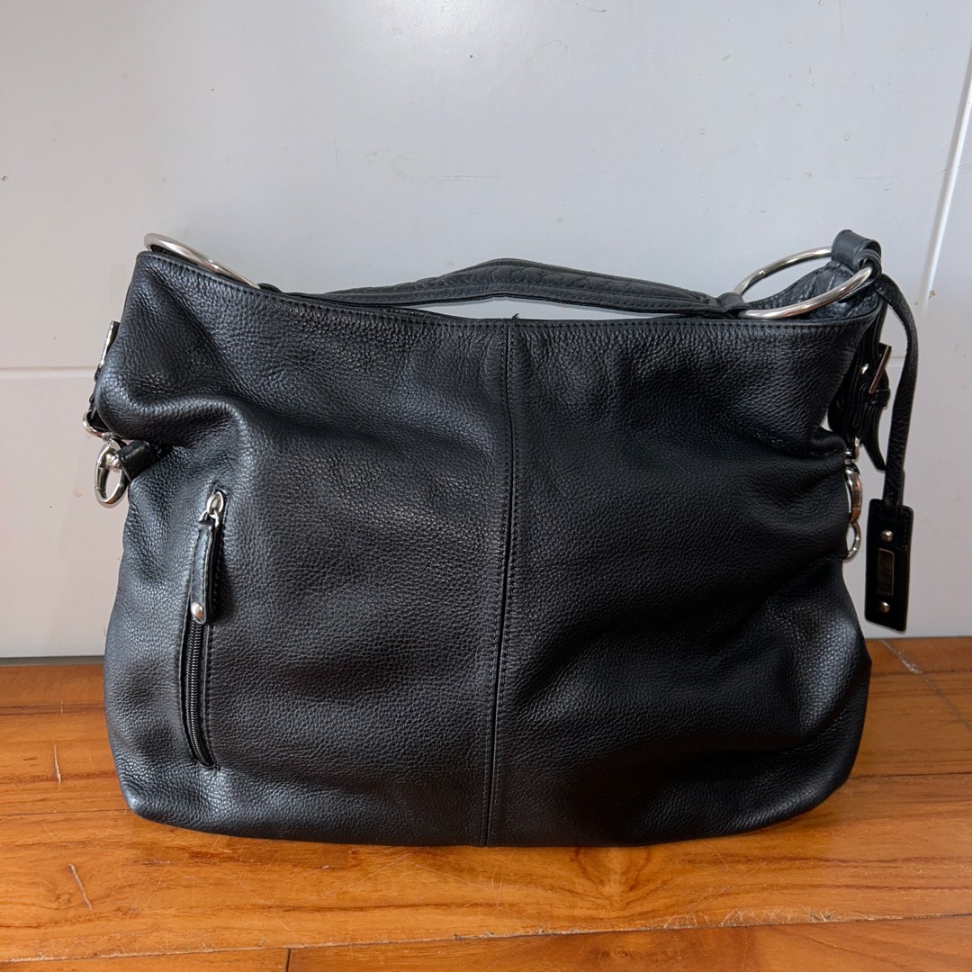 Tote Black Leather Kulit Asli Hitam Saera, Fesyen Wanita, Tas & Dompet ...