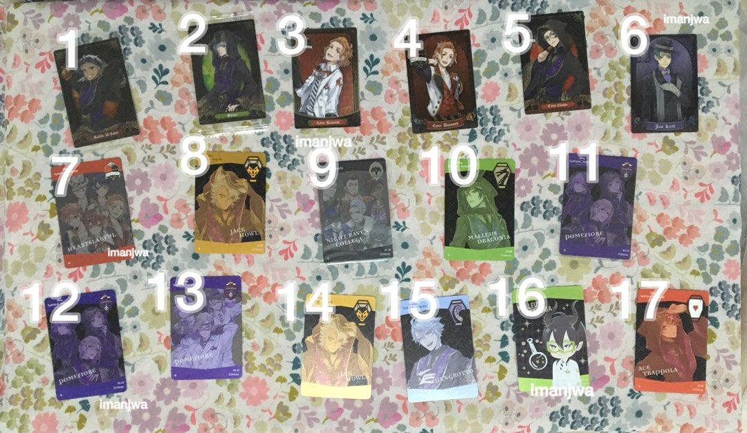 twisted wonderland cards photocard twst disney card collection bandai ...