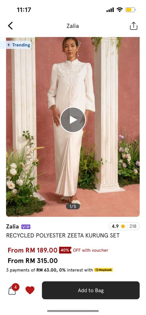 [NEGO] RAYA ZALIA 2024 SHANTUNG WHITE, Women's Fashion, Dresses & Sets ...