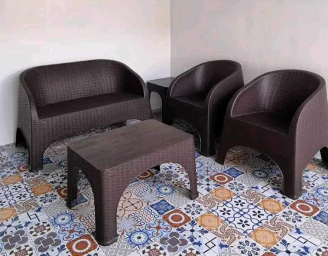 Zooey Plastic RATTAN SALA SET + TABLE (RUSH), Furniture & Home Living ...