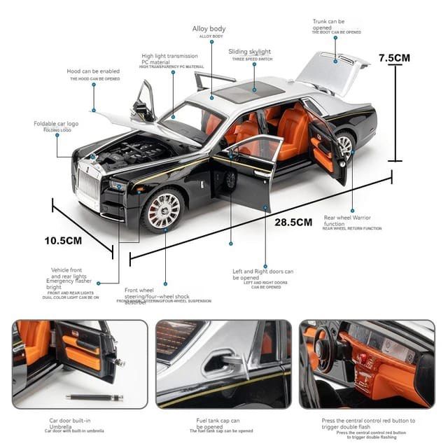 1/18 Luxury Model Rolls-Royce Phantom High Quality Diecast Model ...