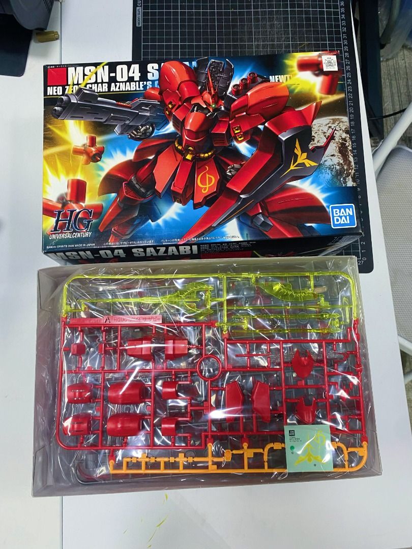 [全新] BANDAI 萬代 HG 088 1/144 HGUC MSN-04 Sazabi 沙煞比 鋼彈 Mobile Suit Gundam Char's Counterattack 高達 ...
