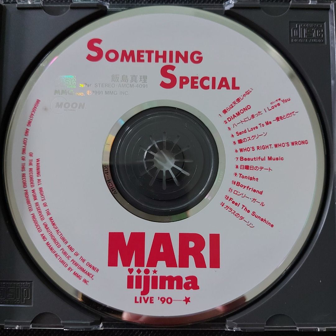 飯島真理 mari iijima - SomethinG sPeciaL LiVE '90 演唱會 精選 CD (91年 日本版, 側帶付 ...