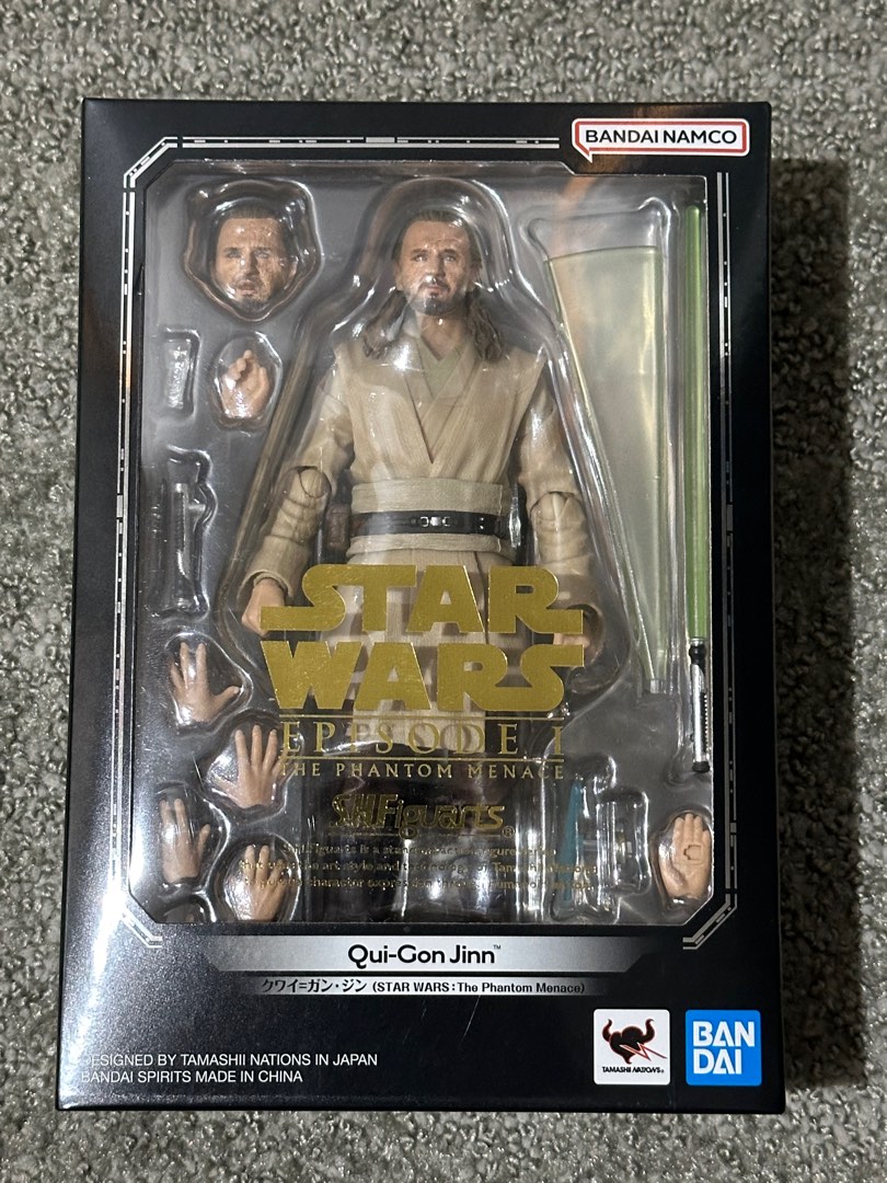 預訂！全新日版 SHF Qui-Gon Jinn Star Wars The Phantom Menace S.H.Figuarts, 興趣及 ...