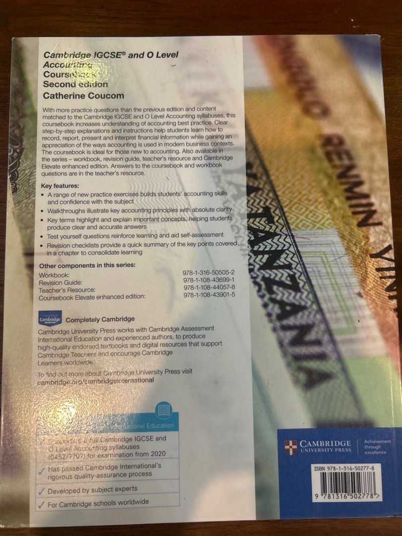 Accounting Textbook Igcse Cambridge Hobbies And Toys Books And Magazines Textbooks On Carousell
