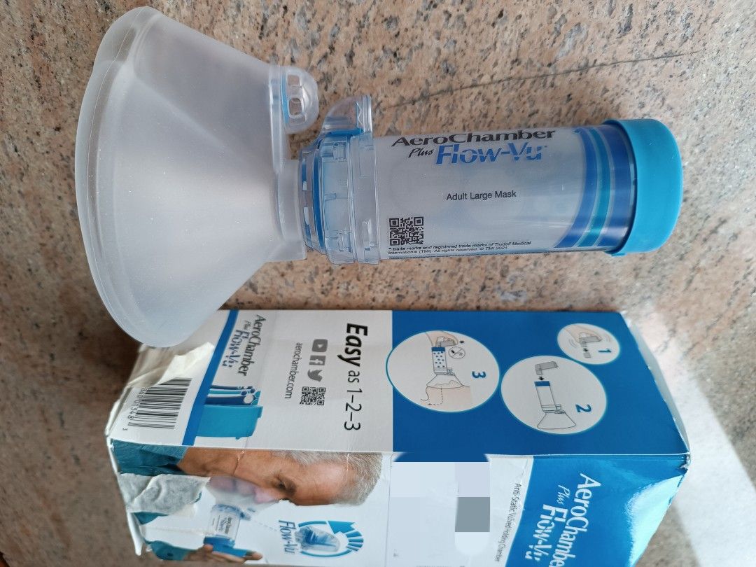 AeroChamber plus Flow Vu Inhaler 噴霧劑助吸器, 健康及營養食用品, 醫療用品和工具 - Carousell