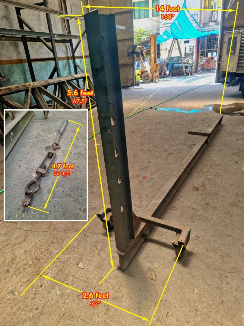 A-Frame Gantry with Beam Trolly, Two Post Car Lifter, 1 Set of 2 pcs ...